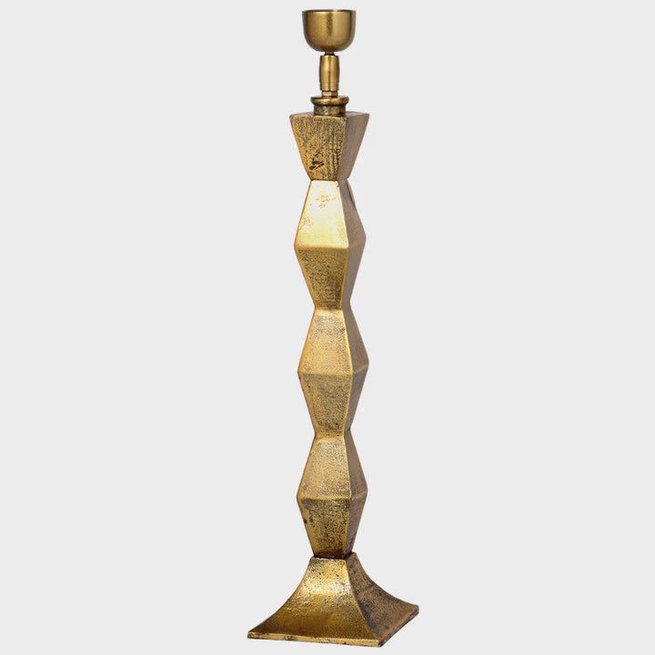 Multi Diamond Lamp Base - Raw Antique Gold – Esperance Luxe Floral ...